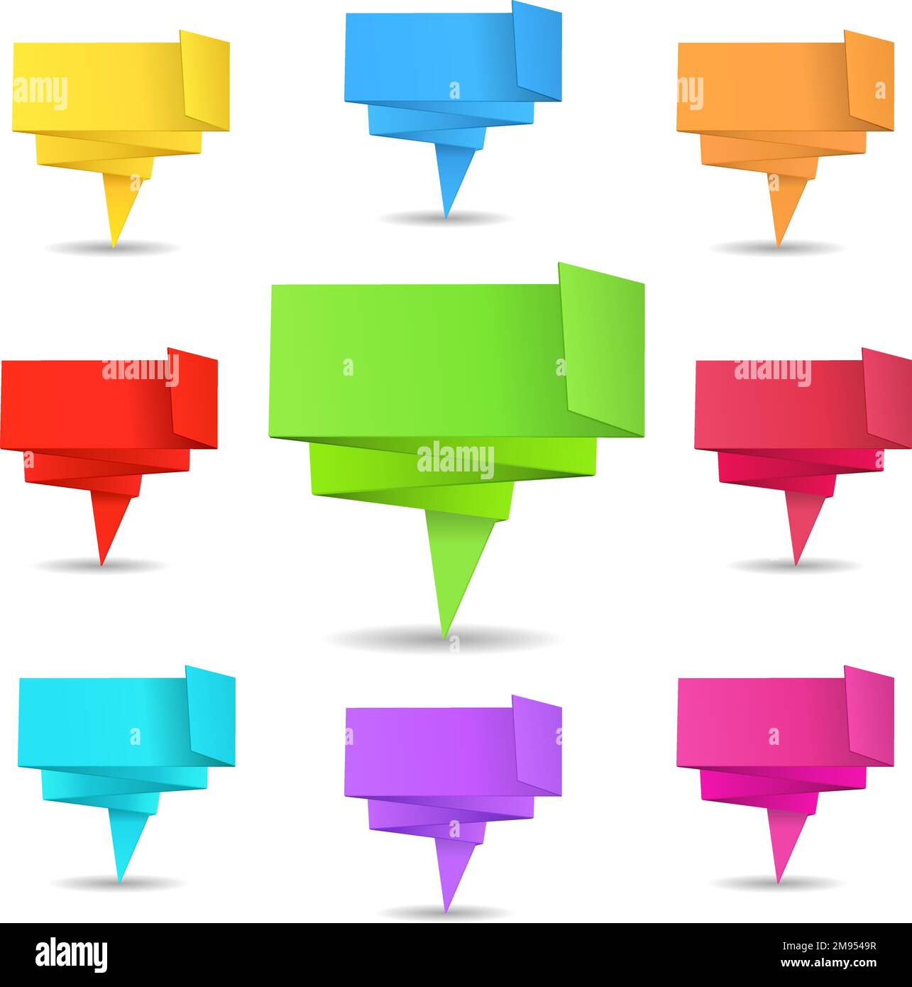 Origami banners, vector eps10 illustration Stock Vector Image & Art - Alamy