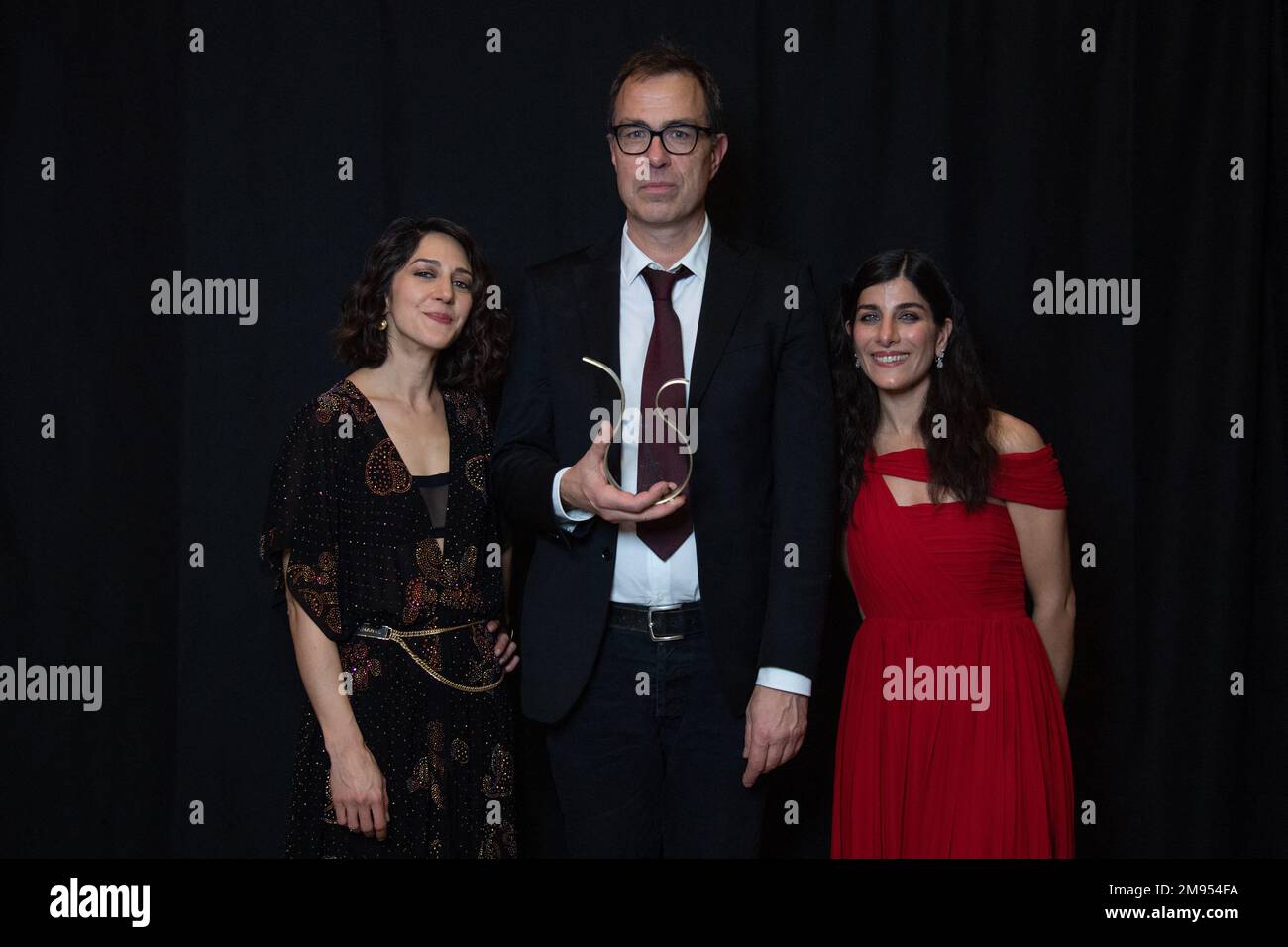 Paris, France. 16th Jan, 2023. Exclusive. Zar Amir Ebrahimi, Dominik ...