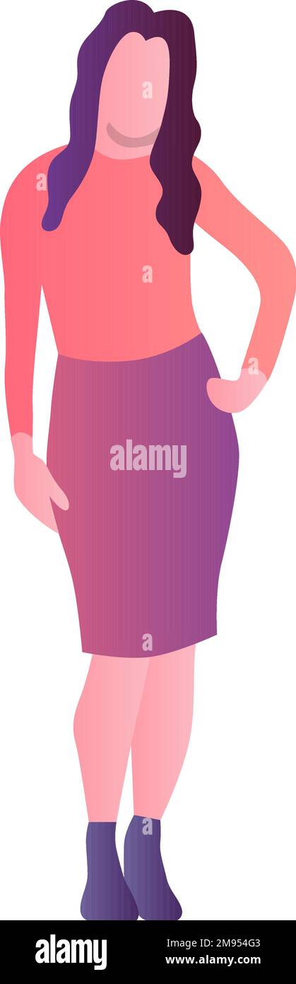 Business woman icon. Office character vector. Female person in formal ...