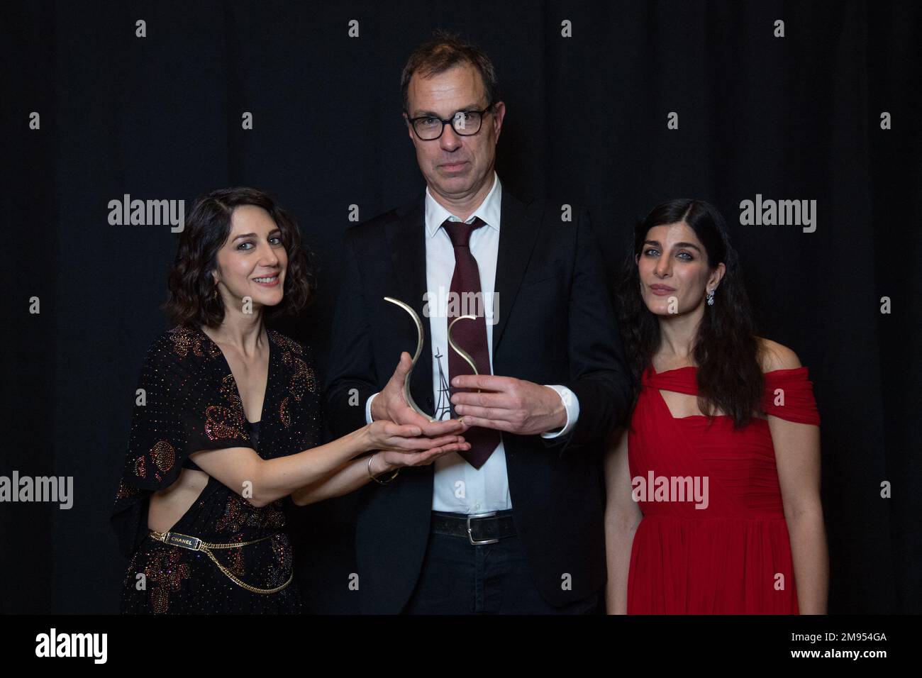 Paris, France. 16th Jan, 2023. Exclusive. Zar Amir Ebrahimi, Dominik ...