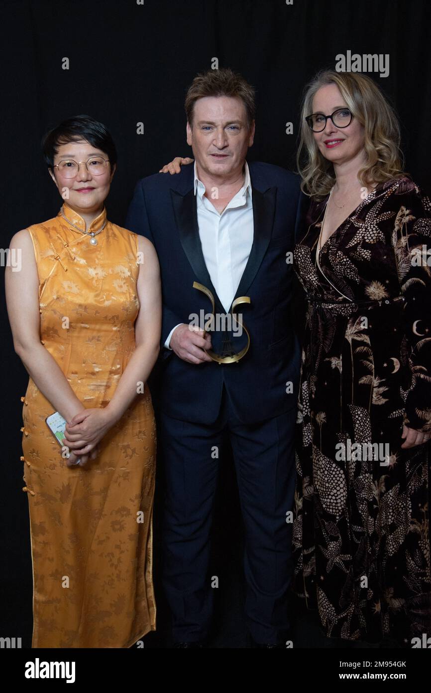 Paris, France. 16th Jan, 2023. Exclusive. Liu Min, Benoit Magimel and Julie Delpy attending the ...