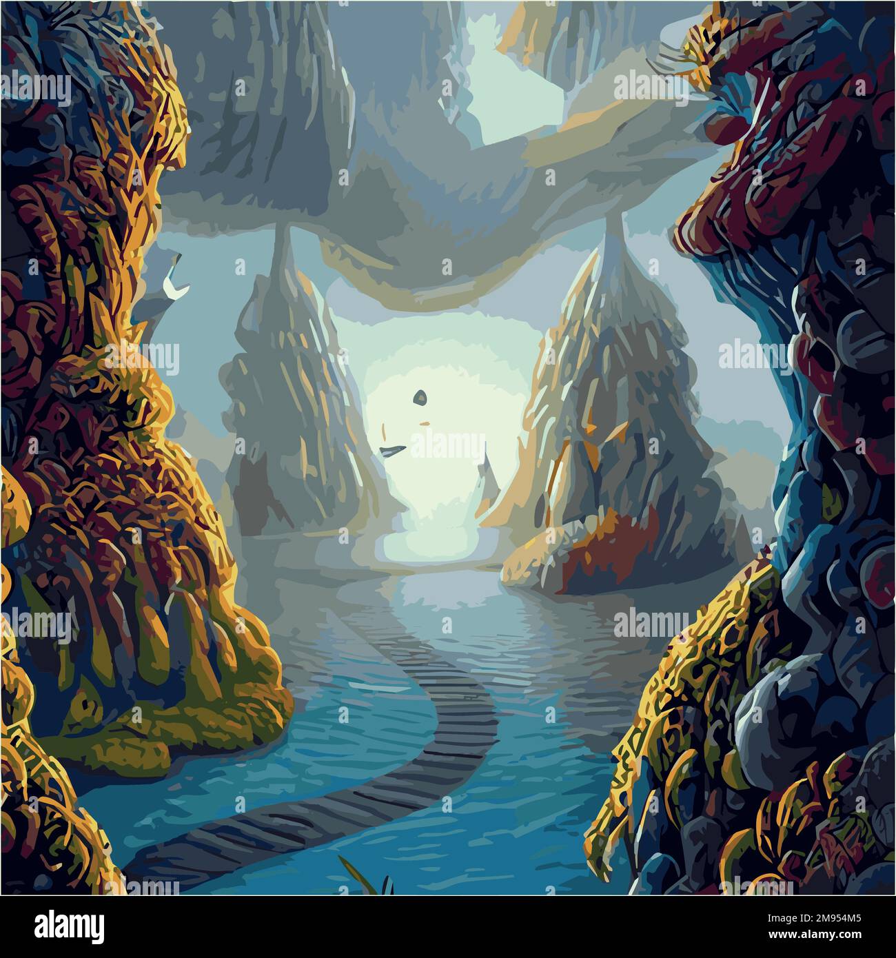 Mysterious cities Stock Vector Images - Alamy