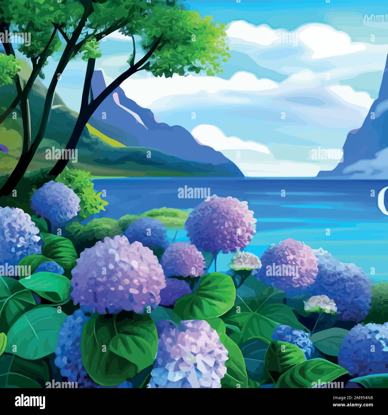 Nature landscaped view Stock Vector Images - Alamy