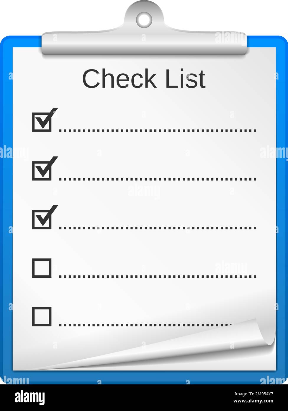 Clipboard with check list, vector eps10 illustration Stock Vector Image ...