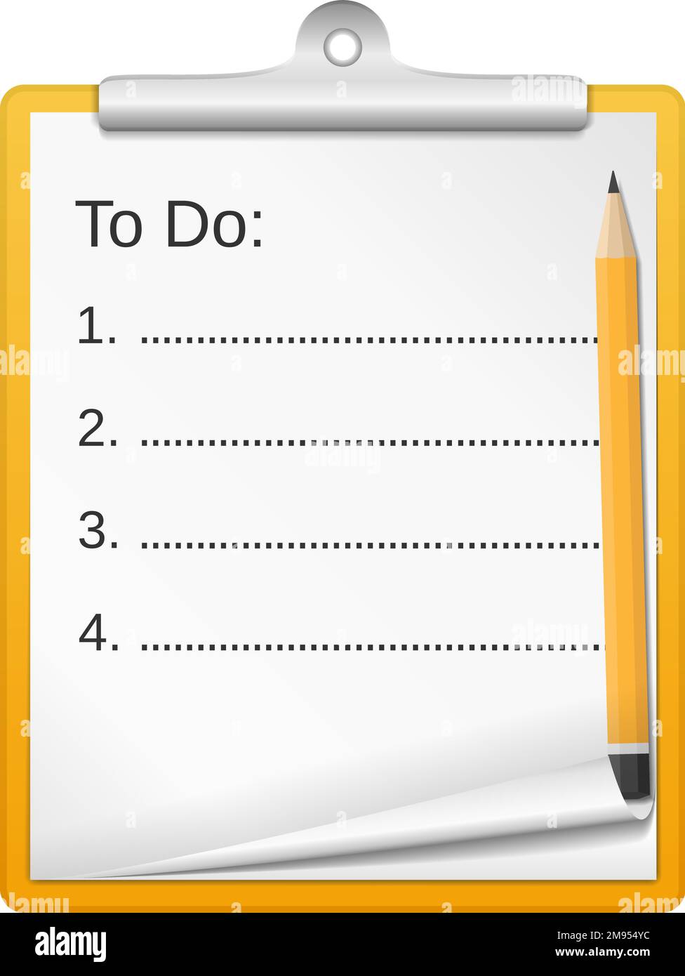 Clipboard with todo list, vector eps10 illustration Stock Vector Image ...