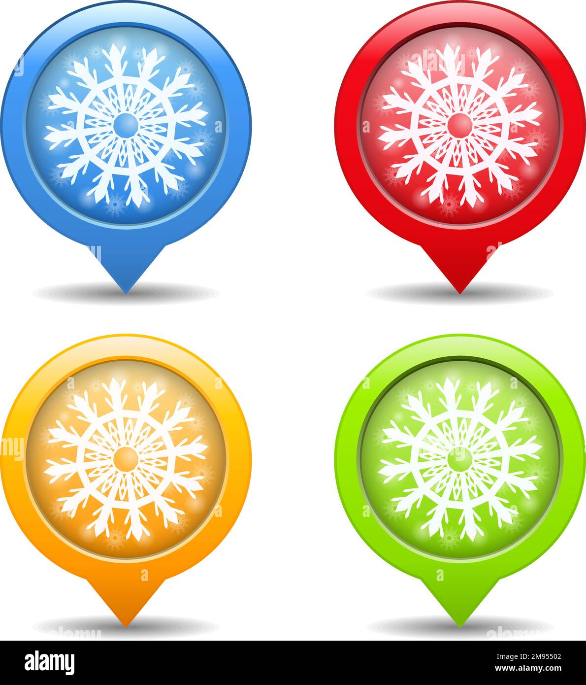 Map of snowflake Cut Out Stock Images & Pictures - Alamy