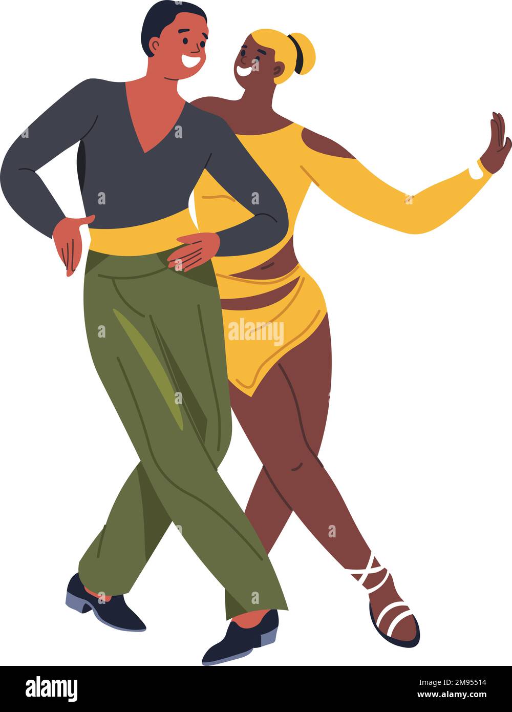 Attractive male and female dancing tango Stock Vector Images - Alamy