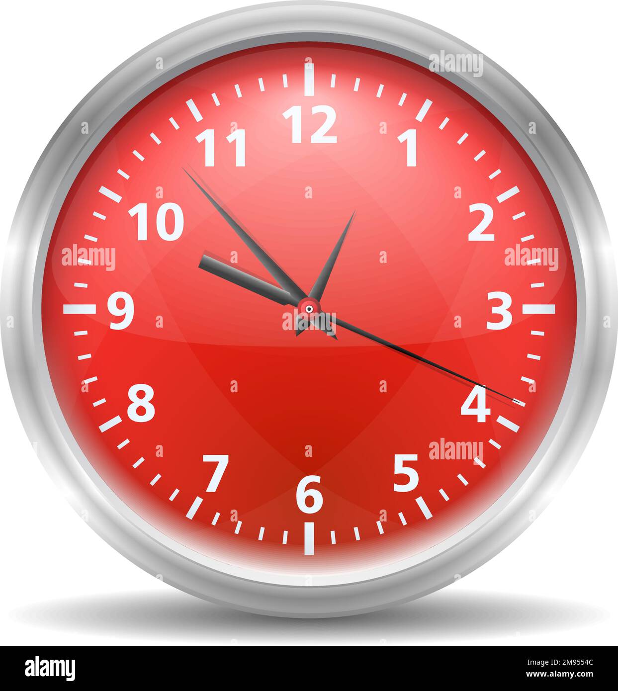 Red clock, vector eps10 illustration Stock Vector Image & Art - Alamy