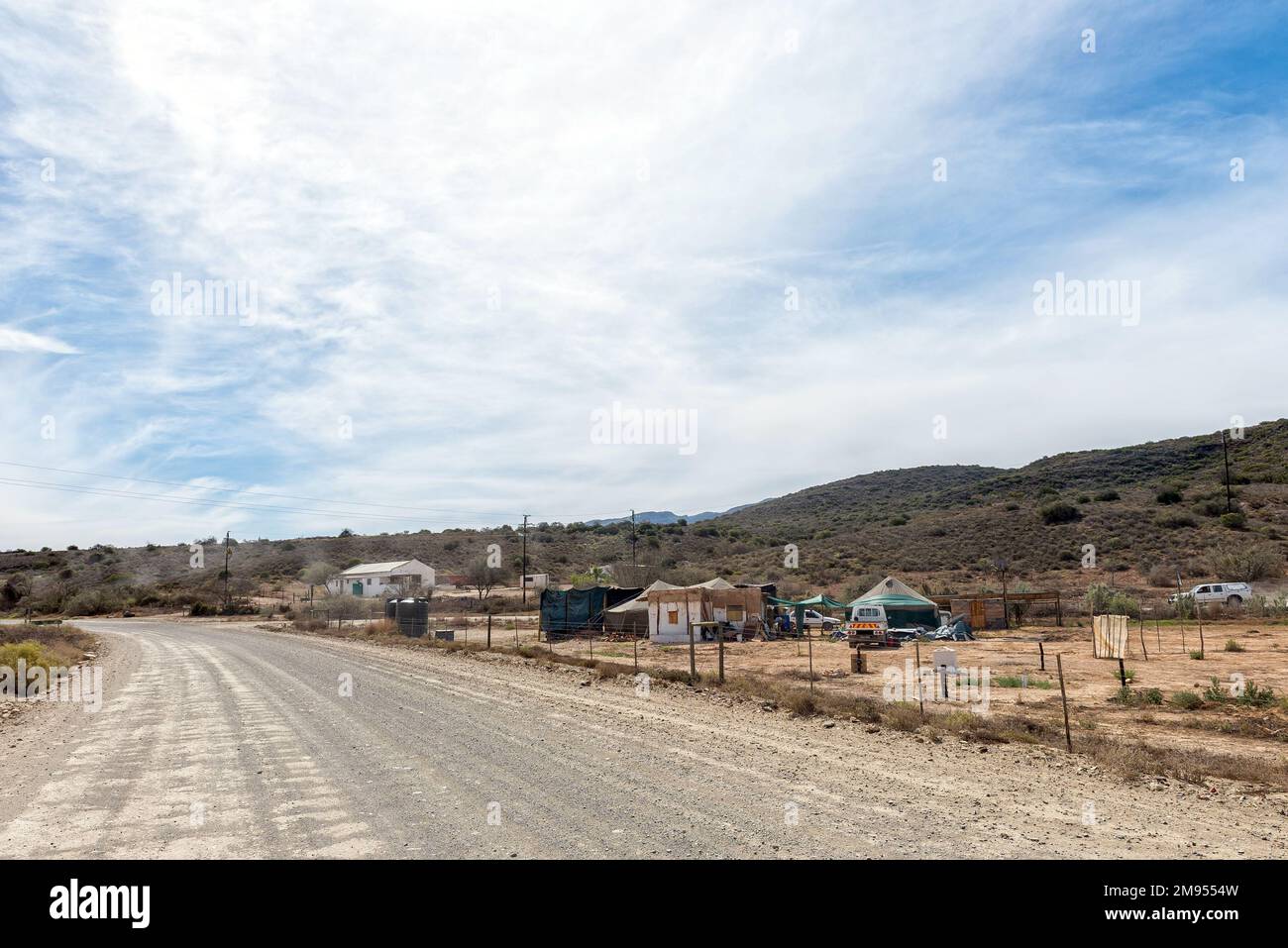 Van Wyksdorp, South Africa - Sep 24, 2022: Landscape on the road ...