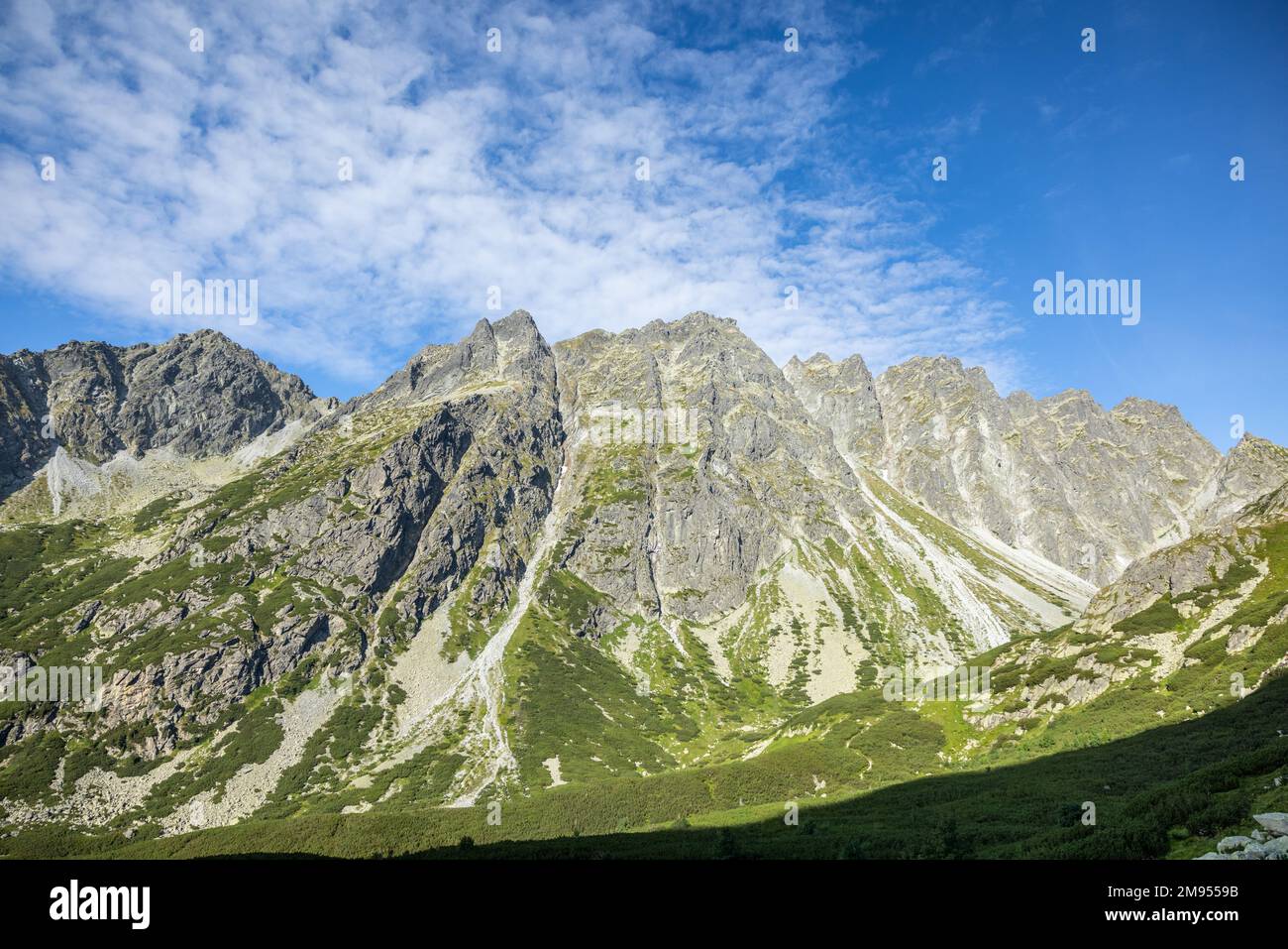 An aerial view of mountain landscape with growing grass Stock Photo - Alamy