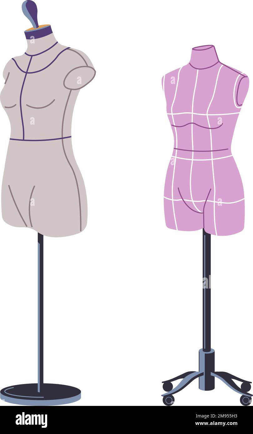 Clothes atelier shop, mannequins for apparels Stock Vector Image & Art ...