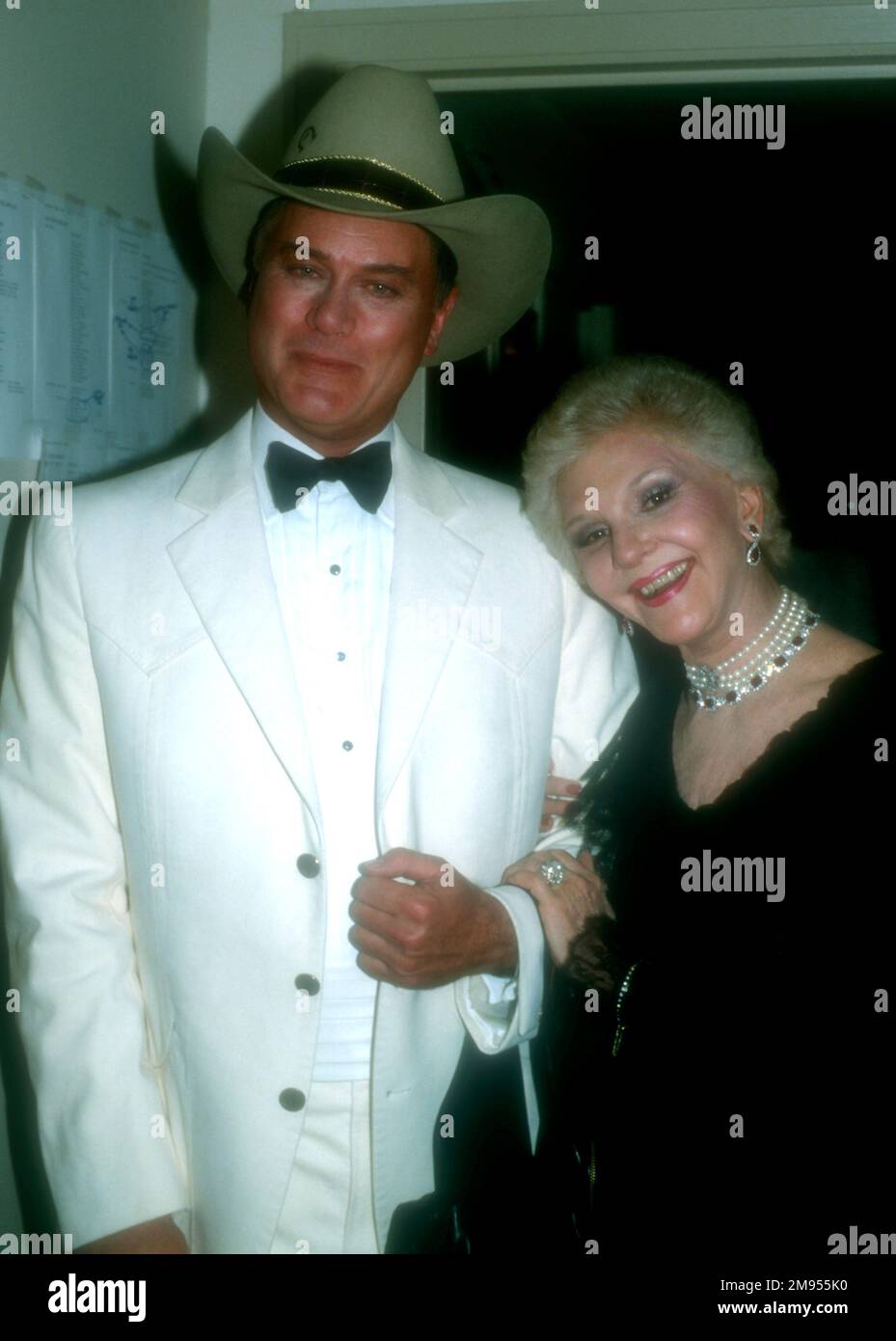 New York, New York, USA 19th February 1982 Actor Larry Hagman and ...
