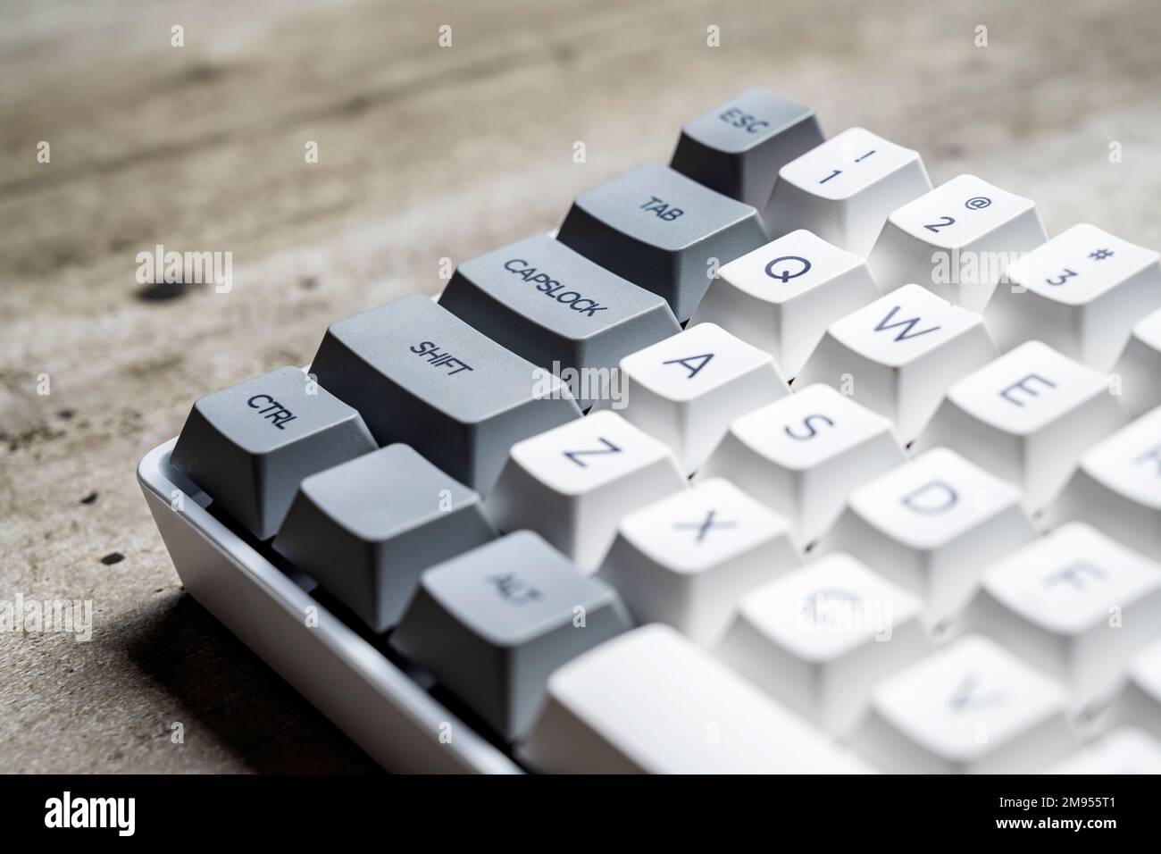 The mechanical keyboard on textured background Stock Photo - Alamy