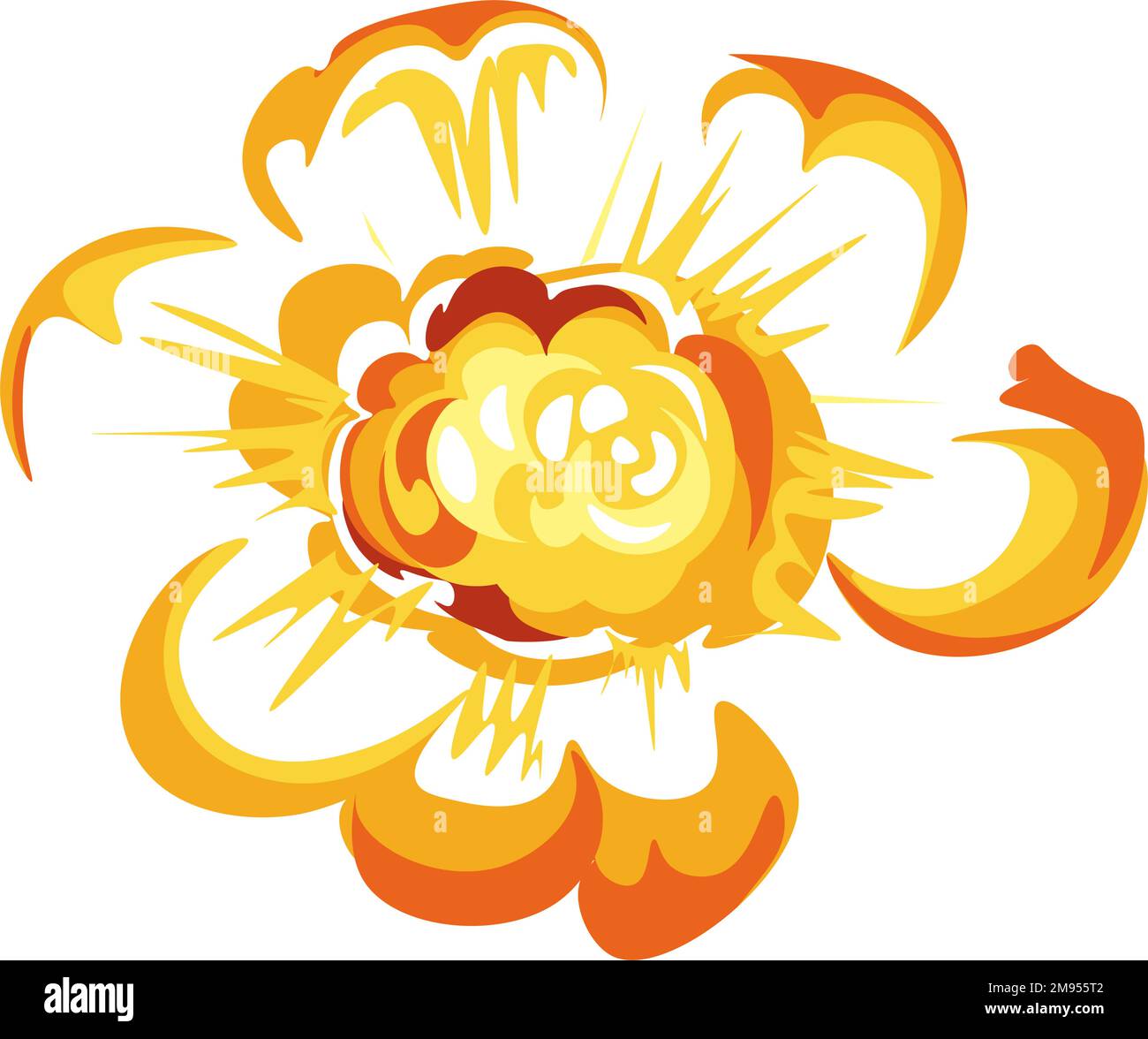 Explosion and burst, fire and discharge of energy Stock Vector Image ...