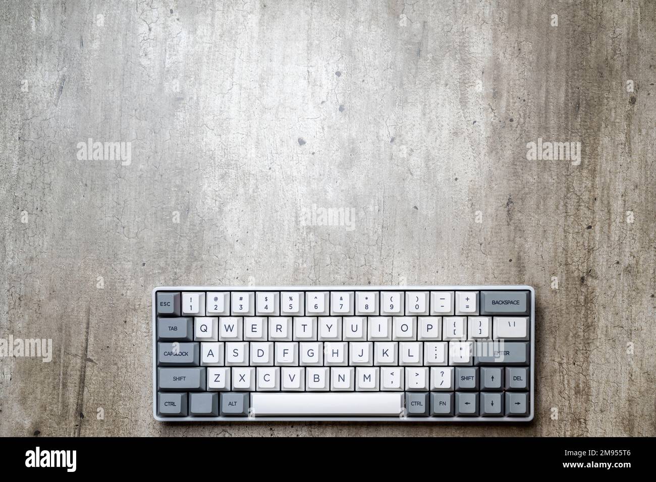 The mechanical keyboard on textured background Stock Photo - Alamy