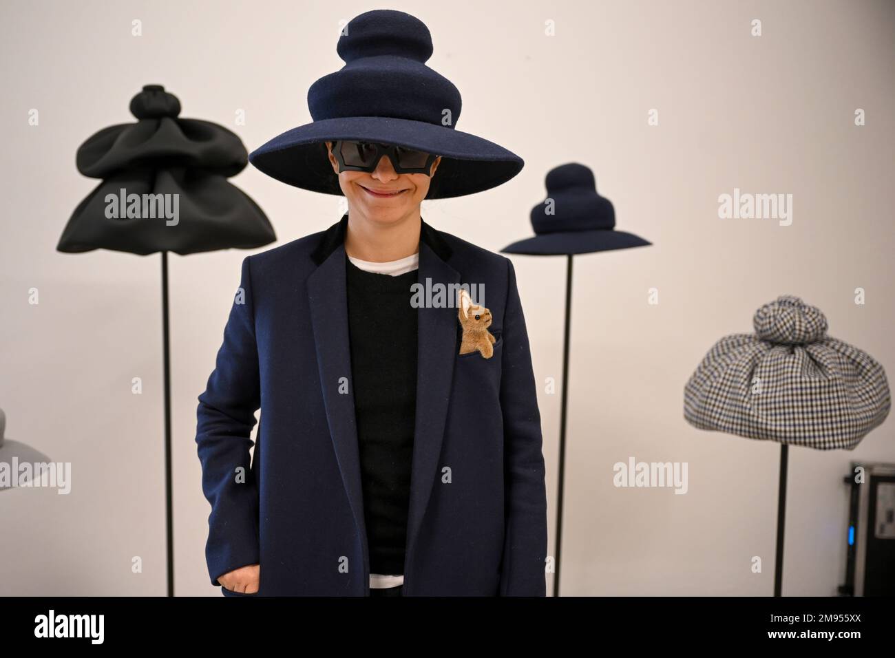 Berlin, Germany. 16th Jan, 2023. Hat designer Maryam Keyhani comes to ...