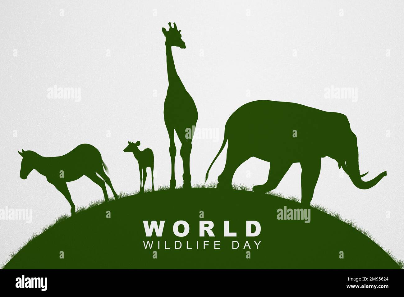 Silhouette of wildlife. World Wildlife Day Stock Photo - Alamy