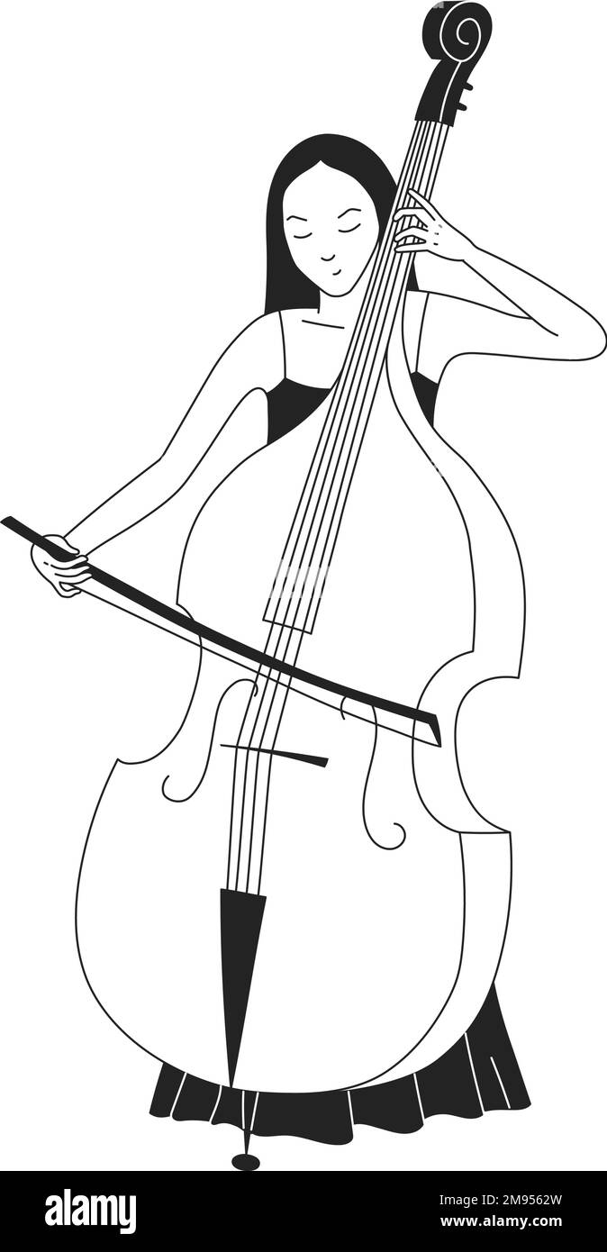 Double Bass Clipart Black And White