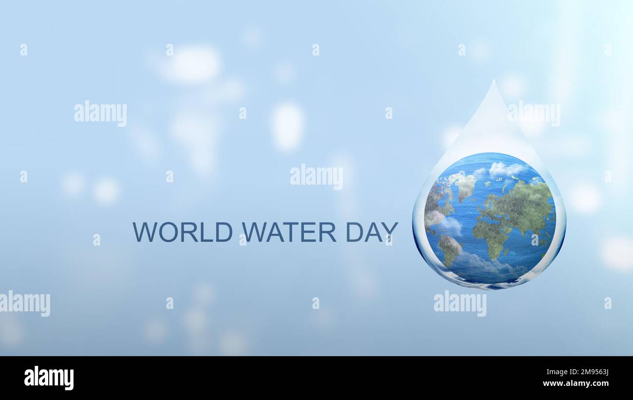 Water drop with the earth. World Water Day Stock Photo - Alamy