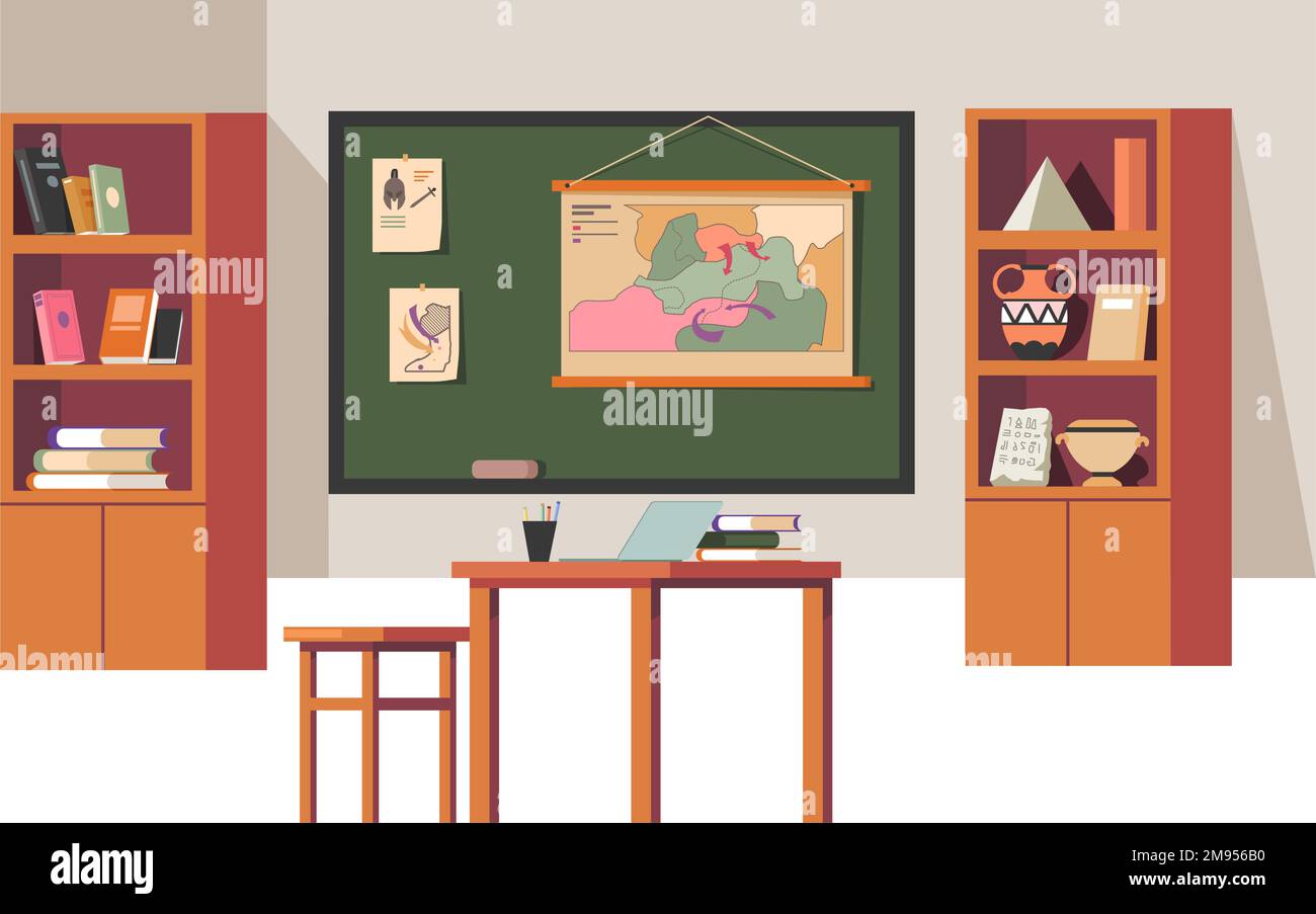 Interior design of schcool or university class Stock Vector Image & Art ...