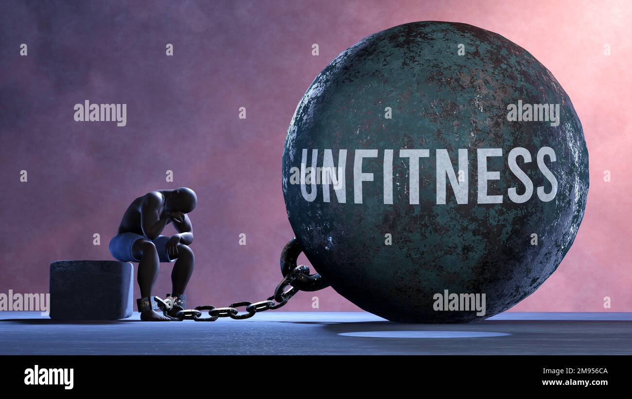 Unfitness that limits life and make suffer, imprisoning in painful ...