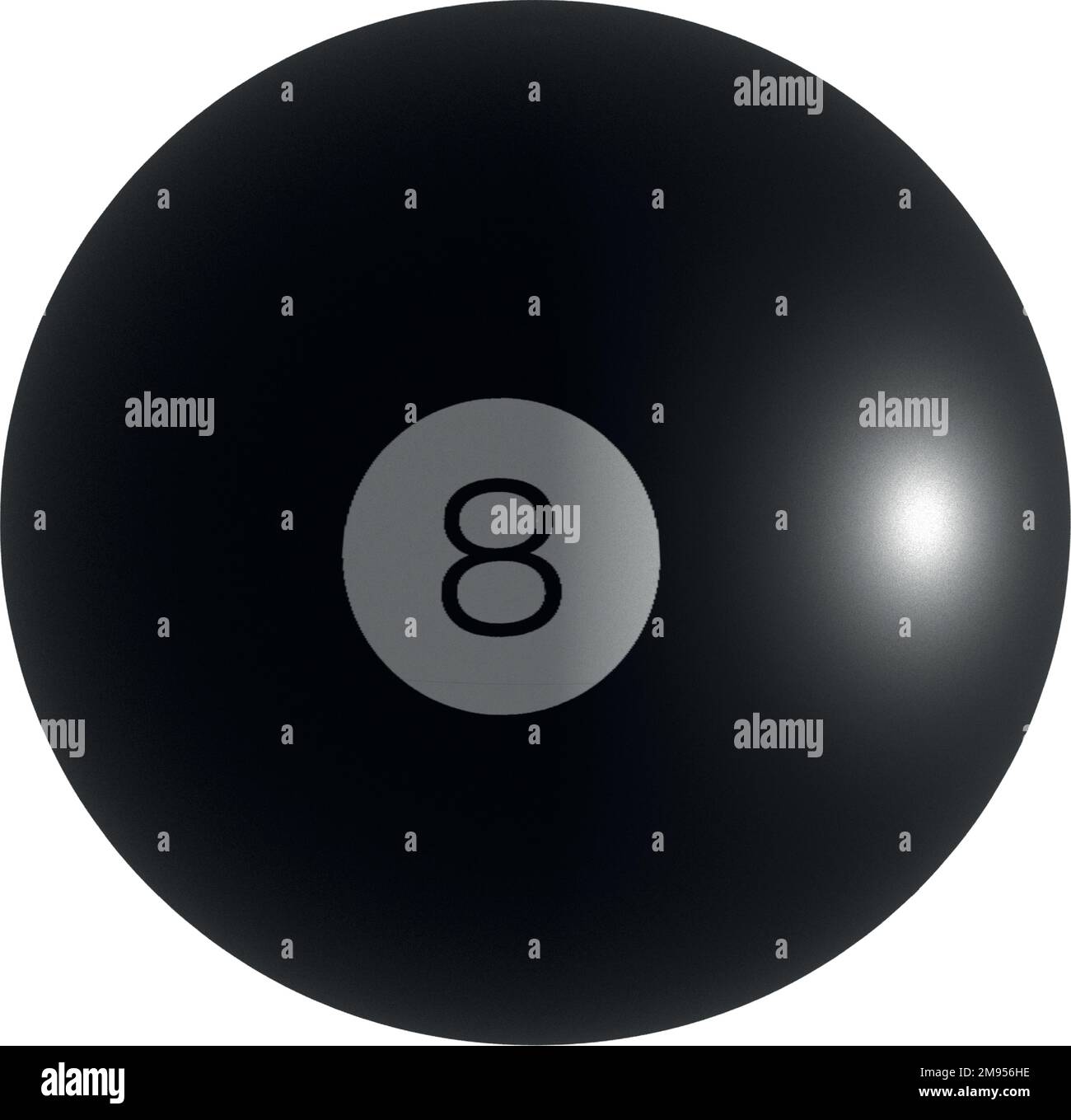 A vector of a black billiard ball number 8 on a white background Stock ...