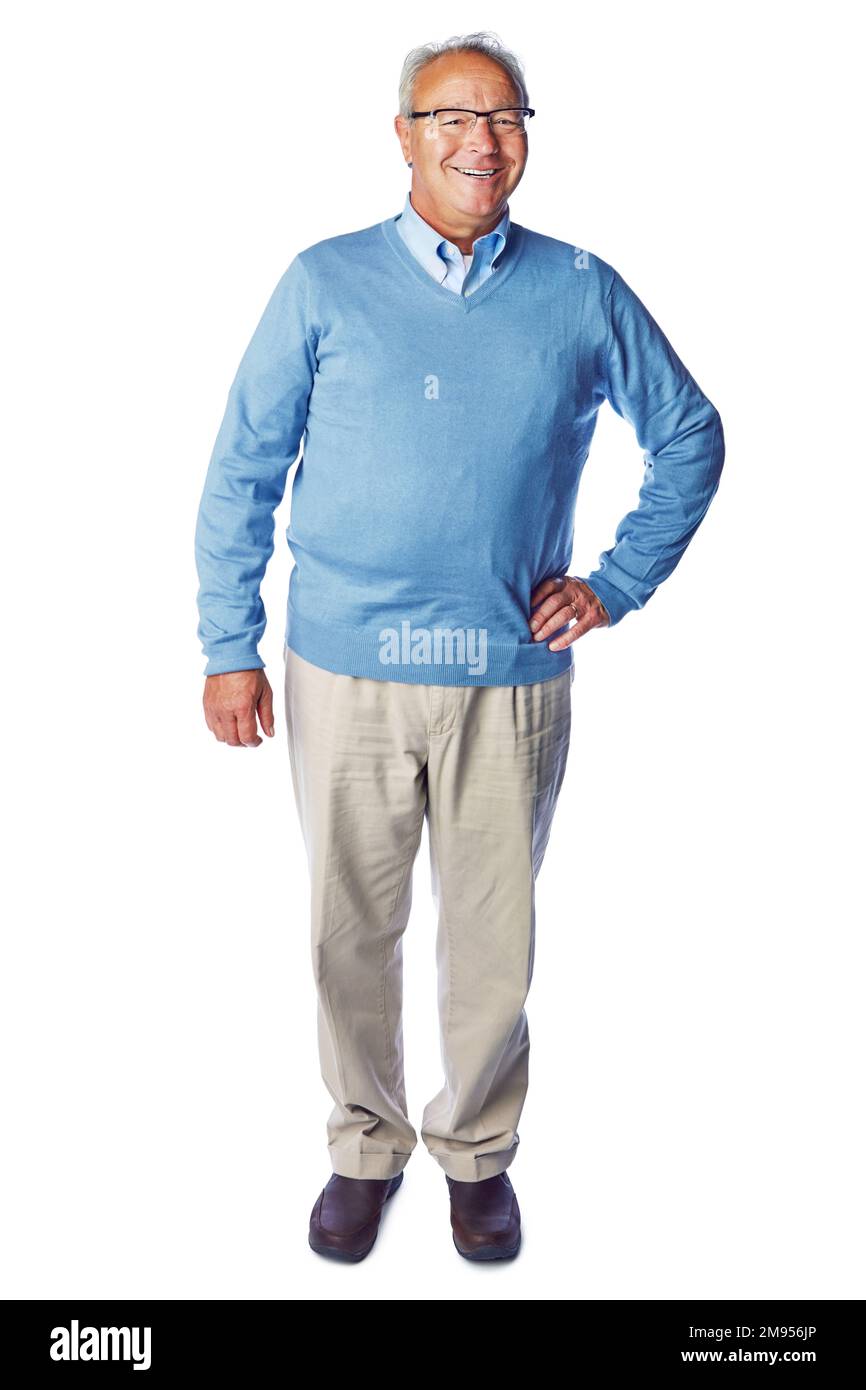Senior man, smile in portrait with retirement, life insurance and ...