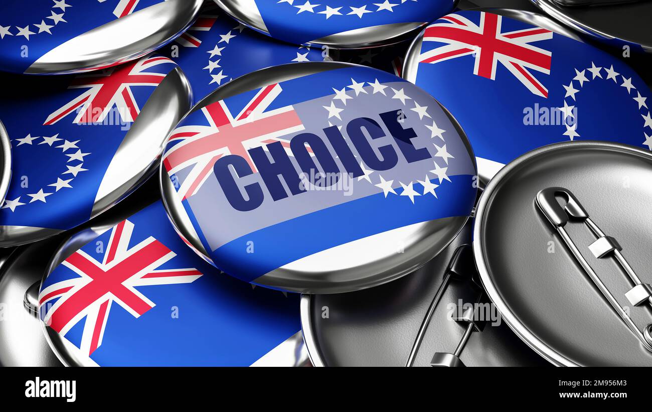 Choice in Cook Islands - national flag of Cook Islands on dozens of ...