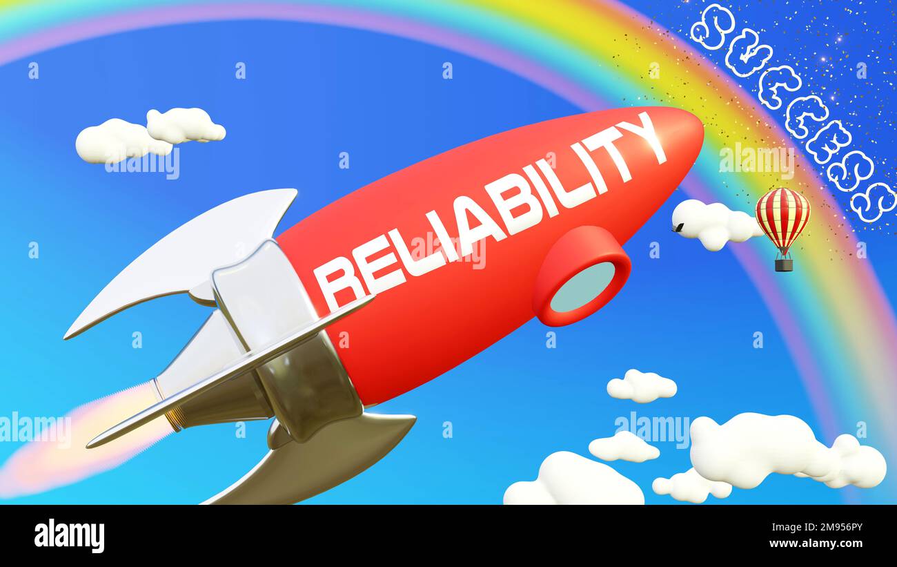 Reliability lead to achieving success in business and life. Cartoon ... Reliability lead to achieving success in business and life. Cartoon ...