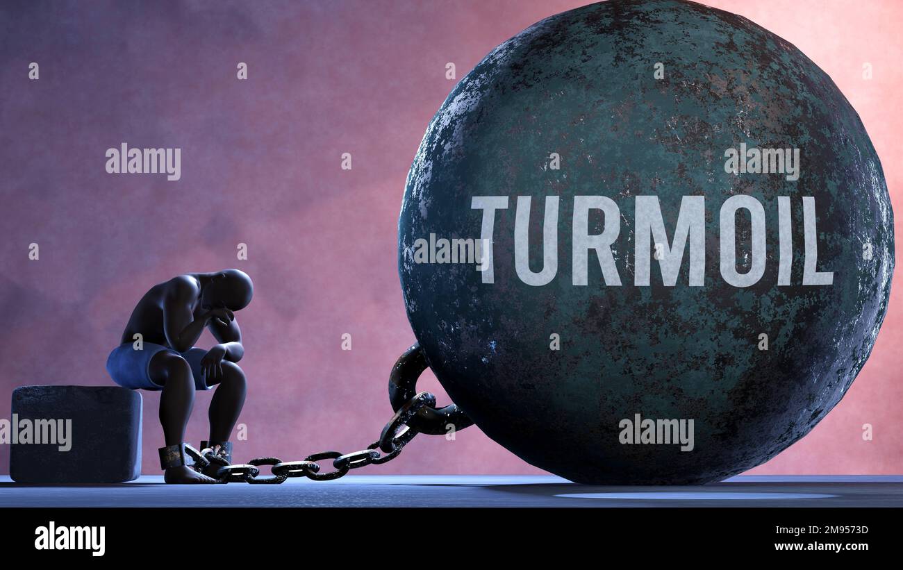 Turmoil that limits life and make suffer, imprisoning in painful ...