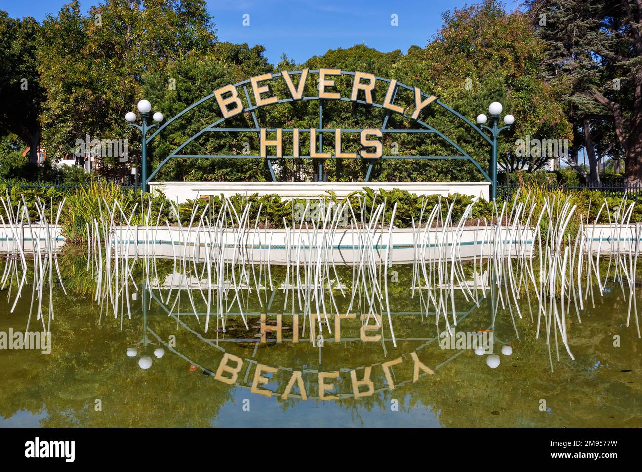 Beverly Hills sign travel in Los Angeles, United States Stock Photo - Alamy