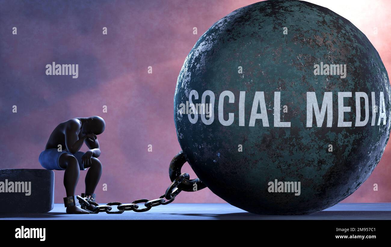 Social media that limits life and make suffer, imprisoning in painful ...