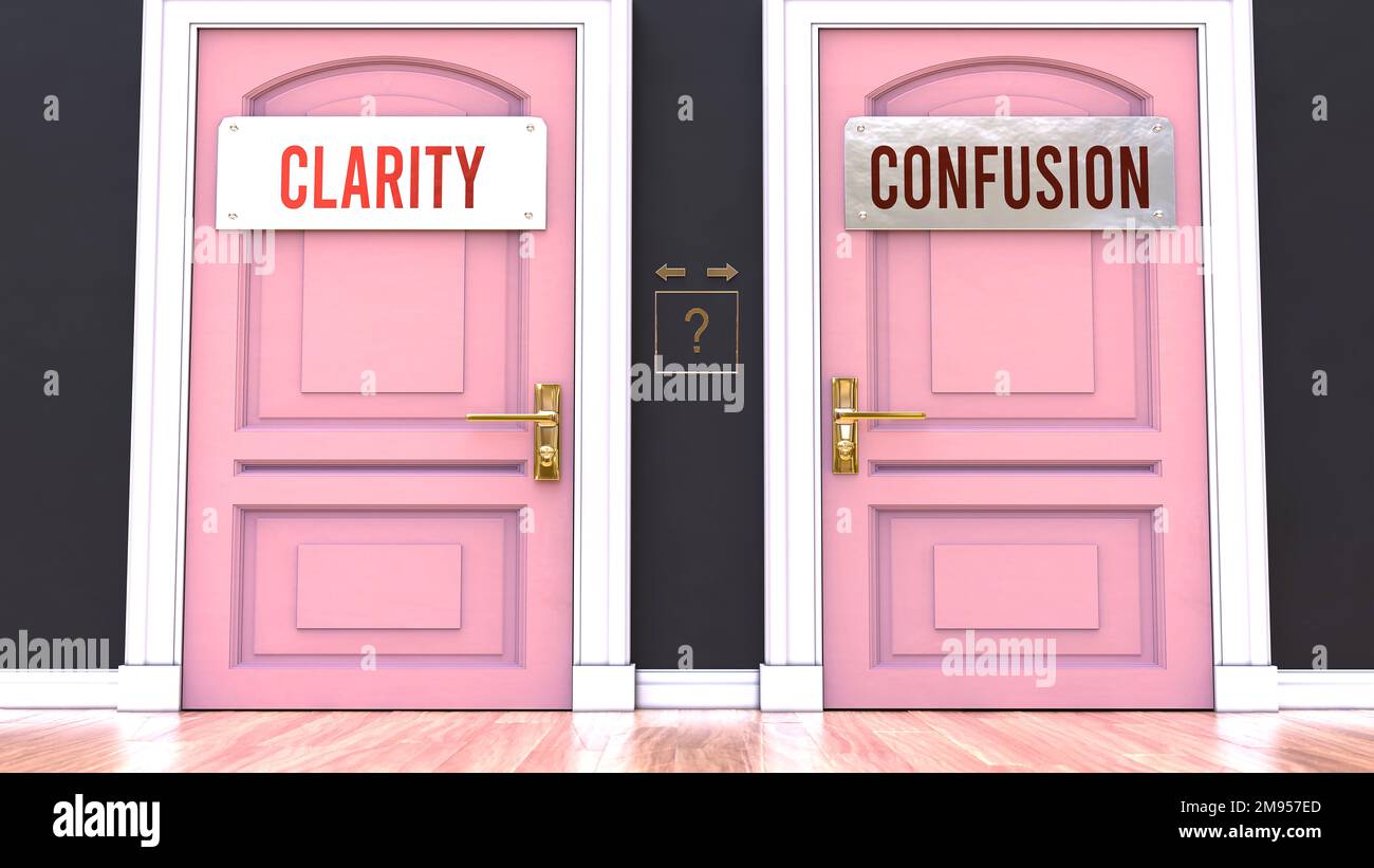 Clarity or Confusion - making decision by choosing either one option ... Clarity or Confusion - making decision by choosing either one option ...