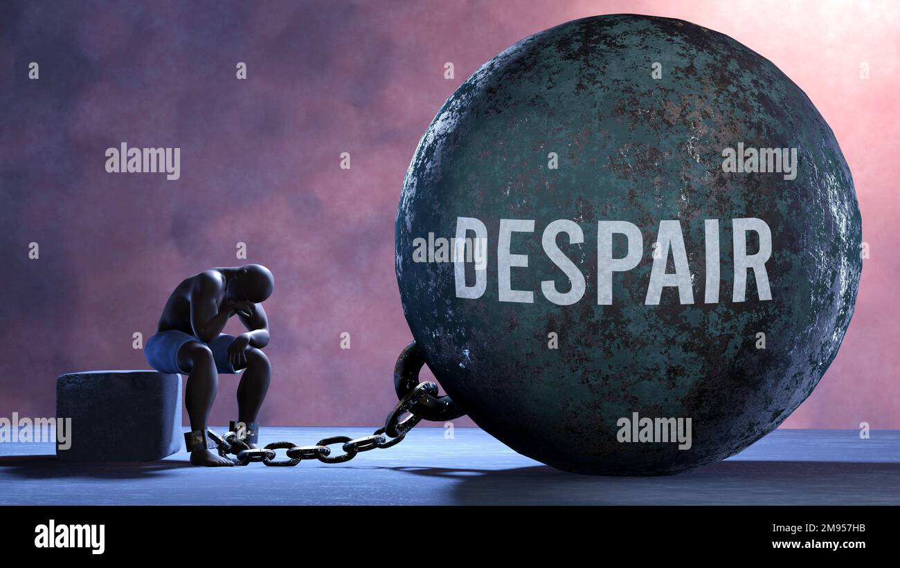 Despair that limits life and make suffer hi-res stock photography and ...