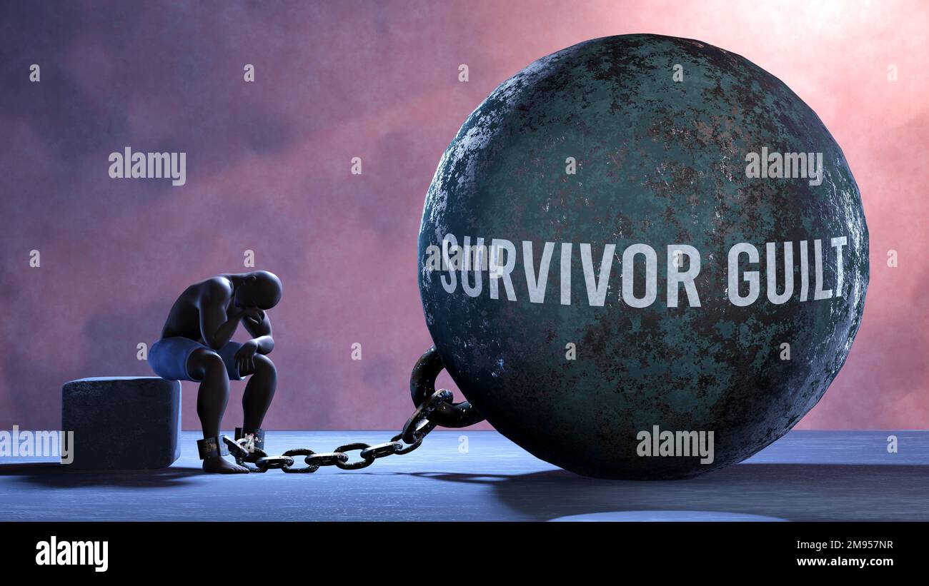 Survivor guilt that limits life and make suffer hi-res stock ...