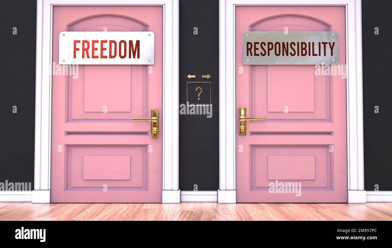 Freedom or Responsibility - making decision by choosing either one ...