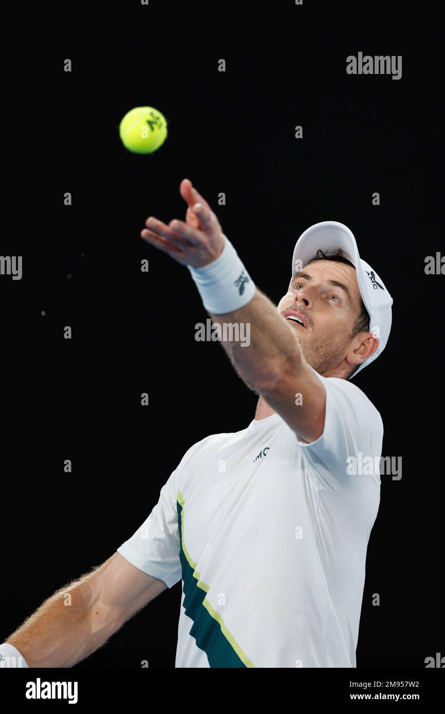 Melbourne, Australia. 17th Jan, 2023. Andy MURRAY of Great Britain in action against 13th seed ...