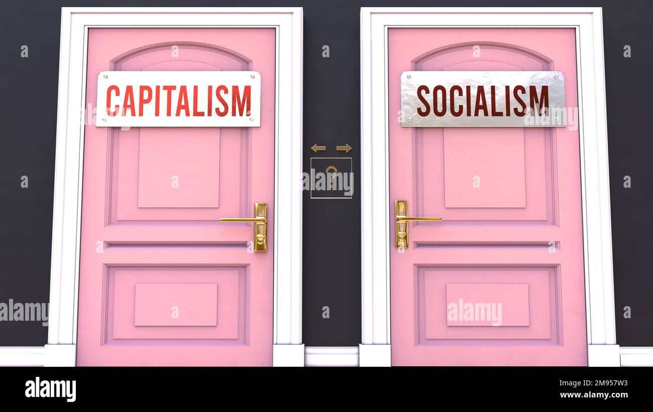 Capitalism or Socialism - making decision by choosing either one option ...