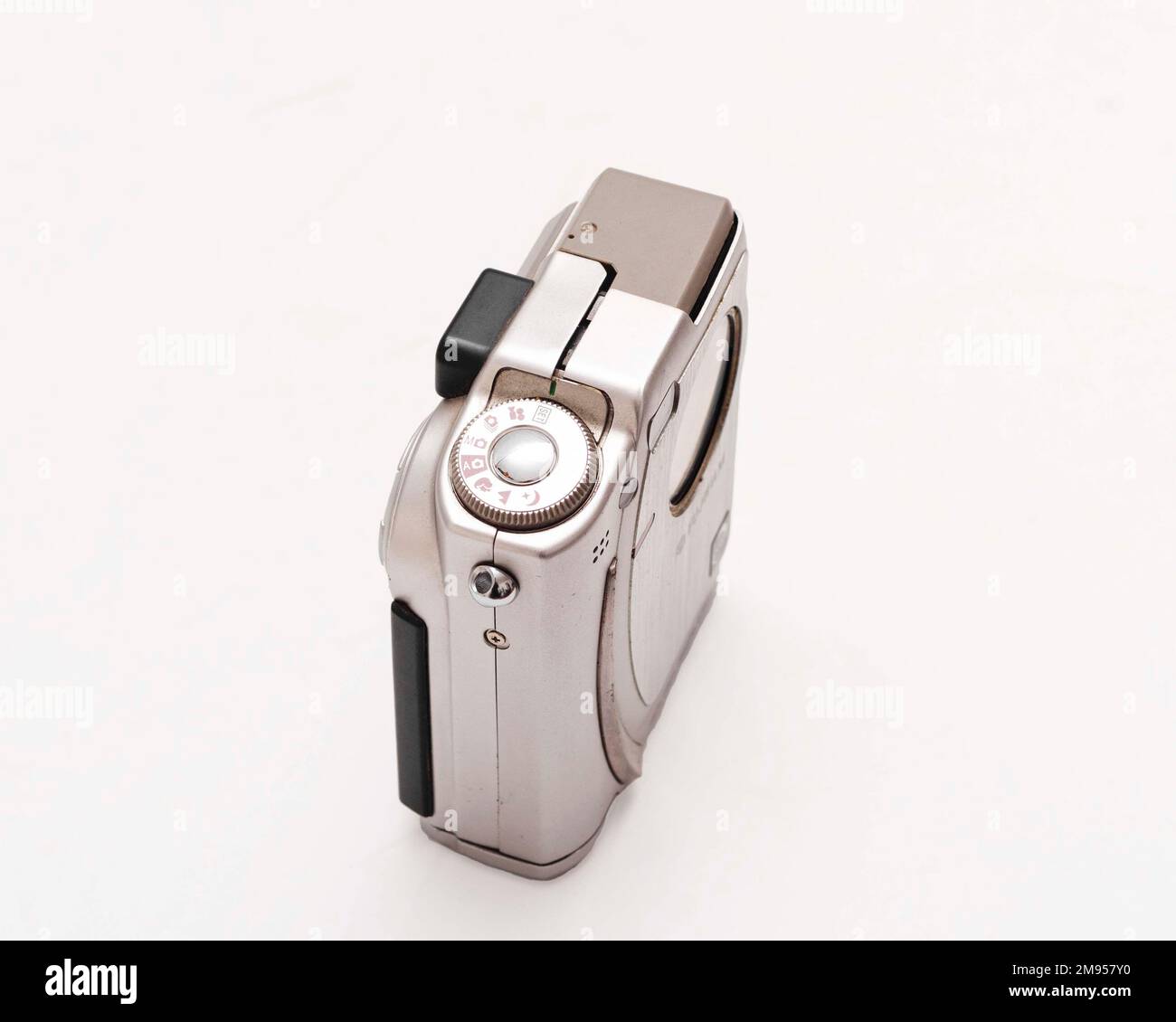 An old digital camera on white background Stock Photo - Alamy