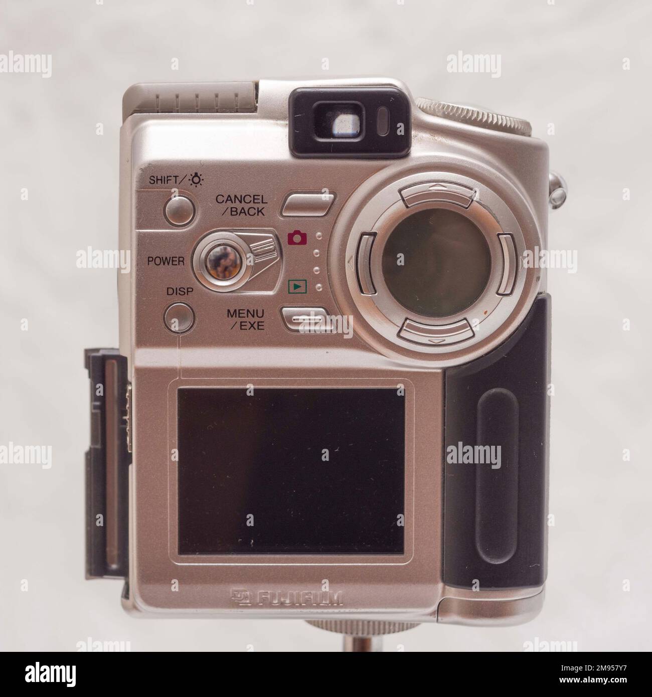 An old digital camera on white background Stock Photo - Alamy