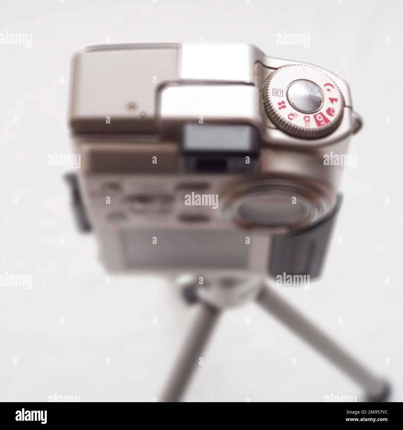 An old digital camera on white background Stock Photo - Alamy