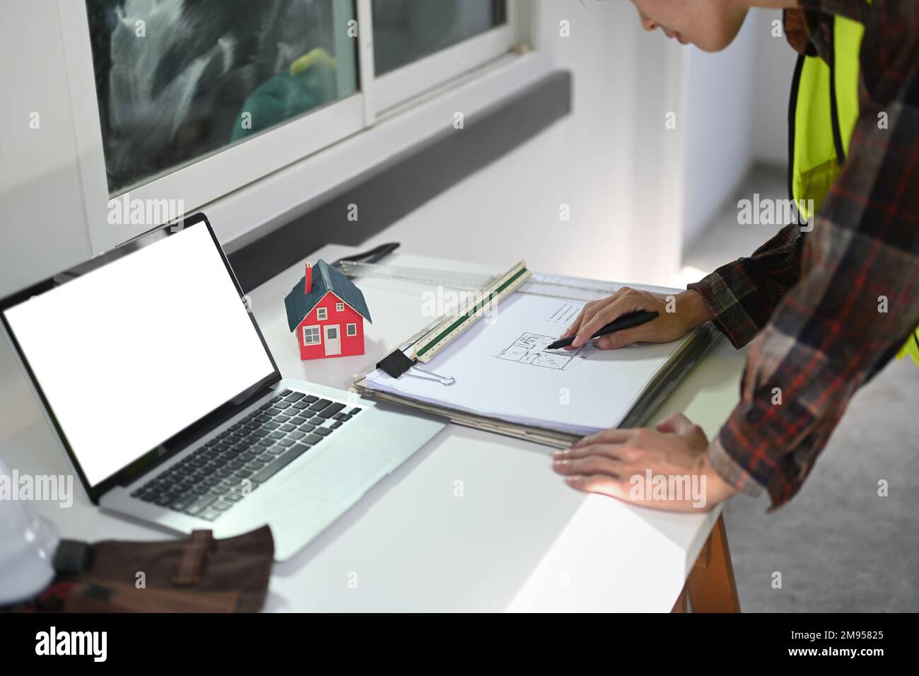 Architect working laptop inspection hi-res stock photography and images ...