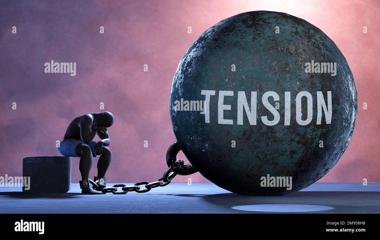 Tension that limits life and make suffer hi-res stock photography and ...