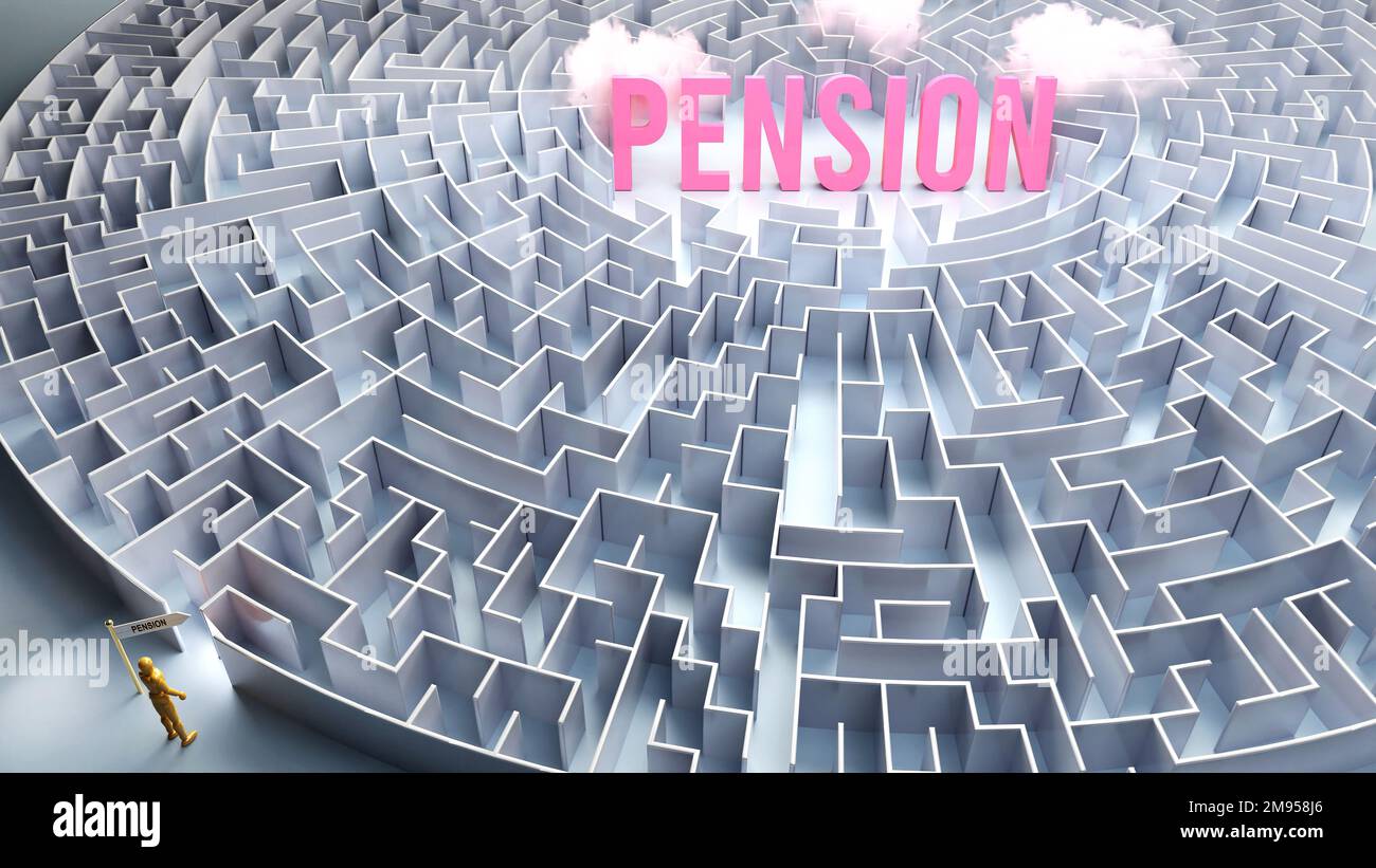 Hard journey that leads to pension hi-res stock photography and images ...