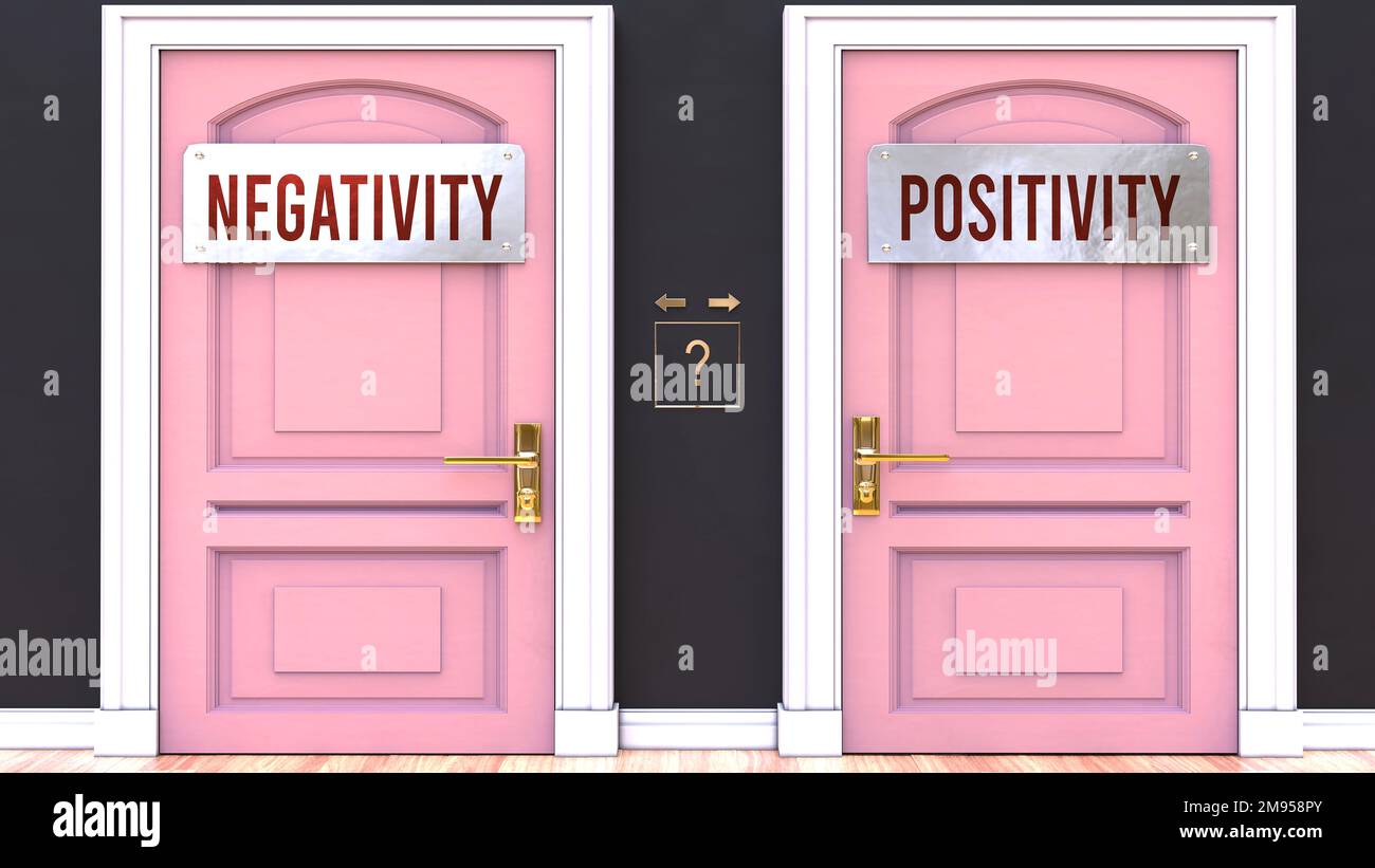 Negativity or Positivity - making decision by choosing either one ...