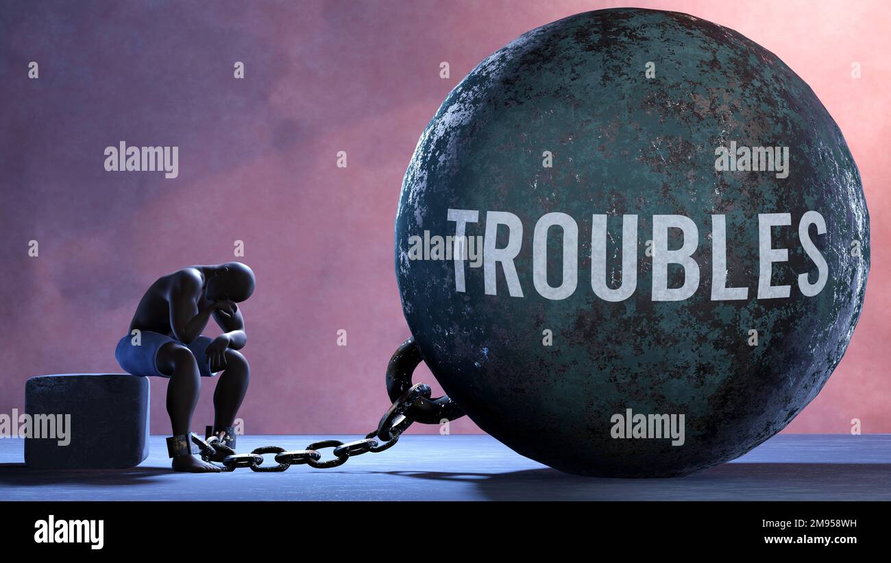 Troubles and painful human condition hi-res stock photography and ...