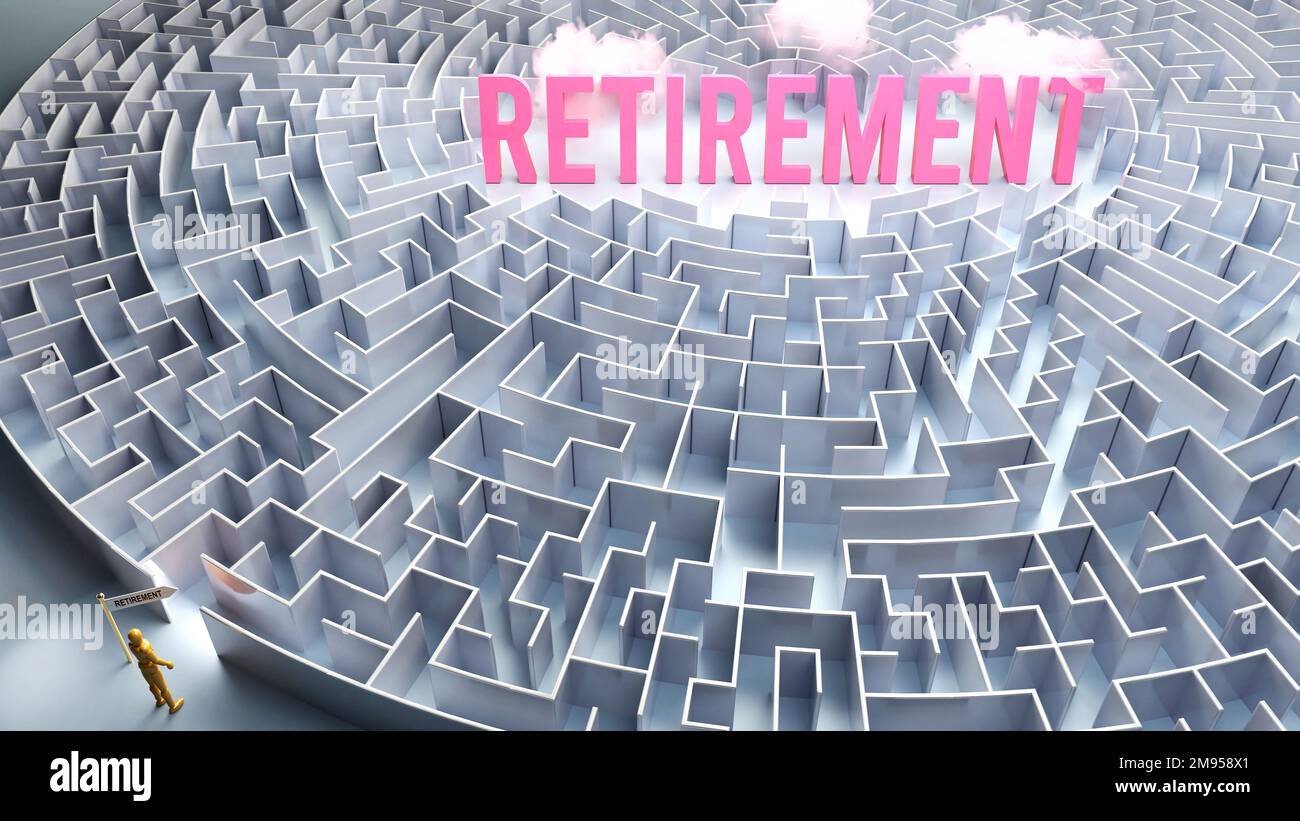 Hard journey that leads to retirement hi-res stock photography and ...