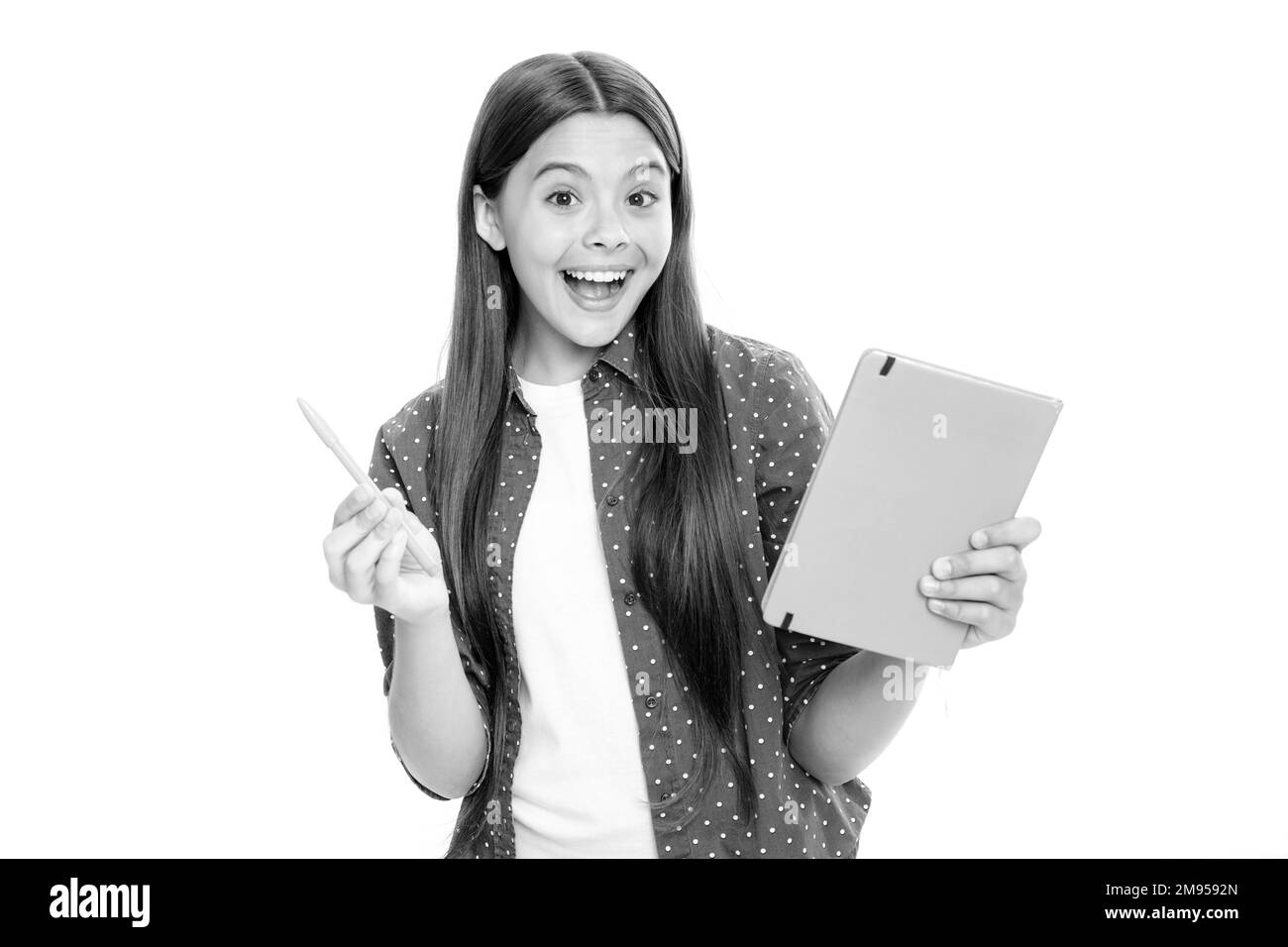 Back to school. Teenager schoolgirl with book ready to learn. School ...