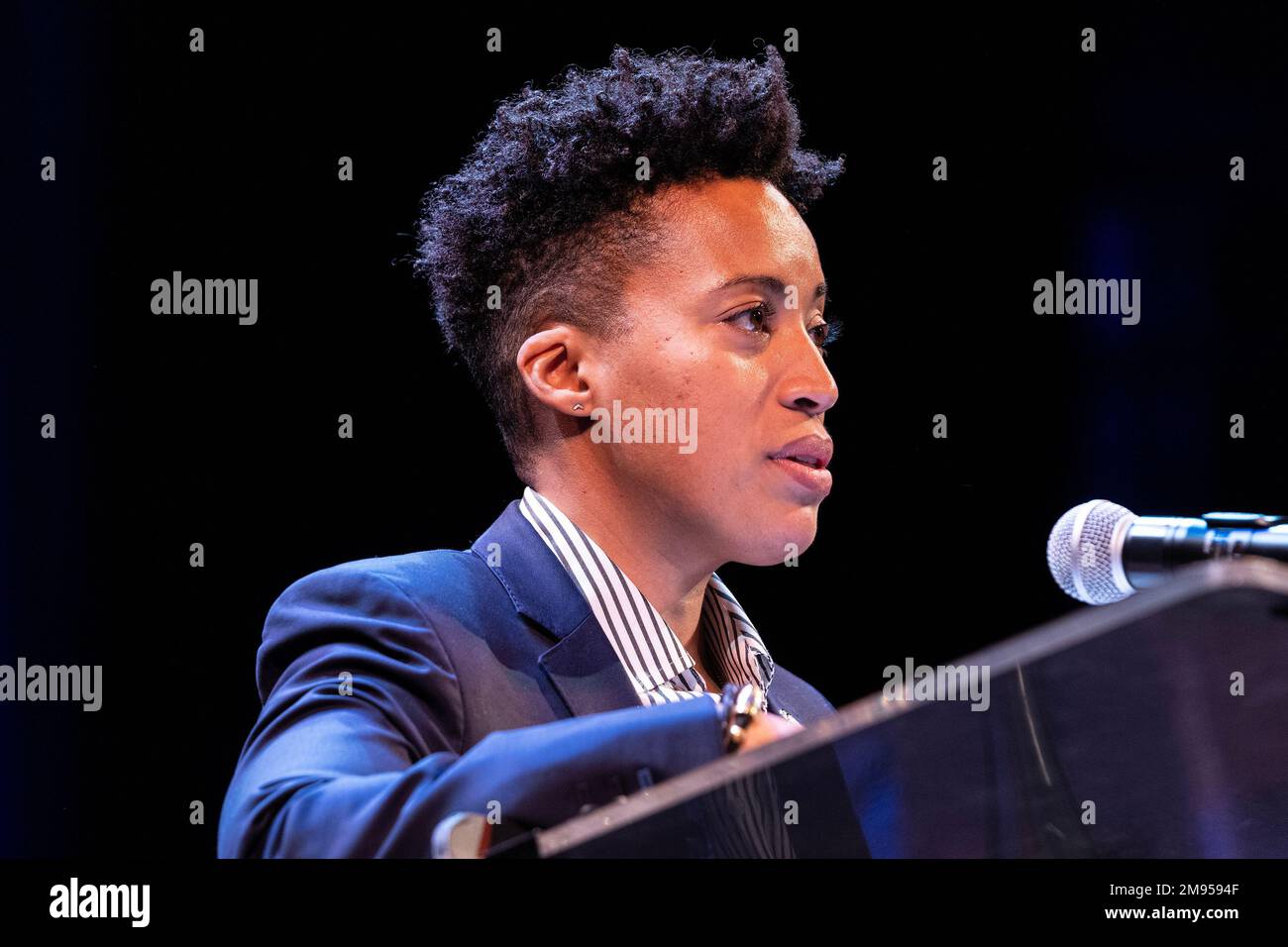 New York, USA. 16th Jan, 2023. City Council Member Crystal Hudson ...