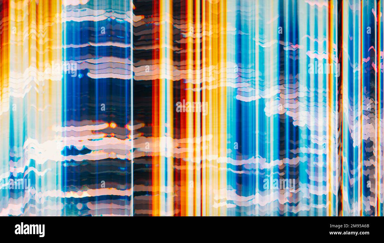 Glitch overlay Distorted display Multicolor gradient Stock Photo - Alamy